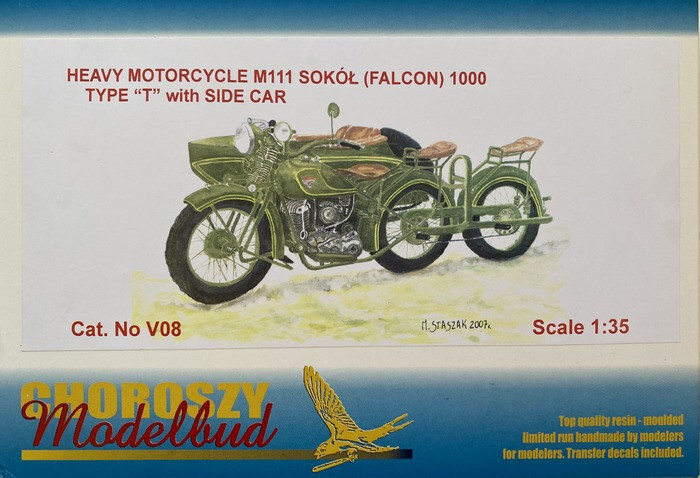 1/35 M111 SOKÓŁ Type T Heavy motorcycle Choroszy Modelbud V08 RESIN ...
