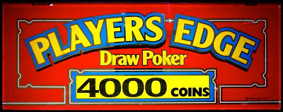 Bally Slot Machine Glass Retired Players Edge Draw Poker 4000 Coins Vtg ...
