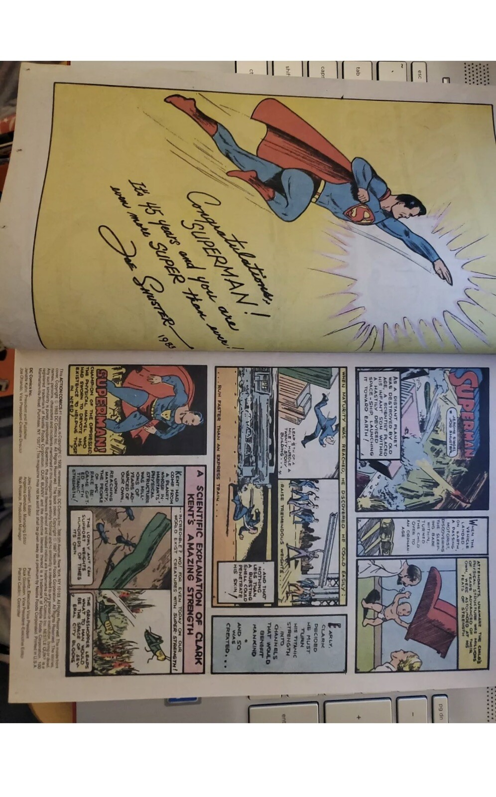 Action Comics No. 1 Superman June, 1938 Reprint 1970-1983 Comic Book ...