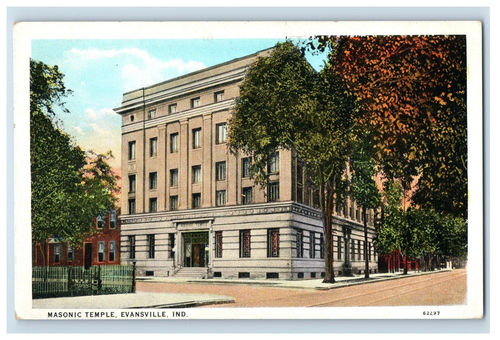 1920's Masonic Temple Evansville Indiana Postcard P217 | eBay