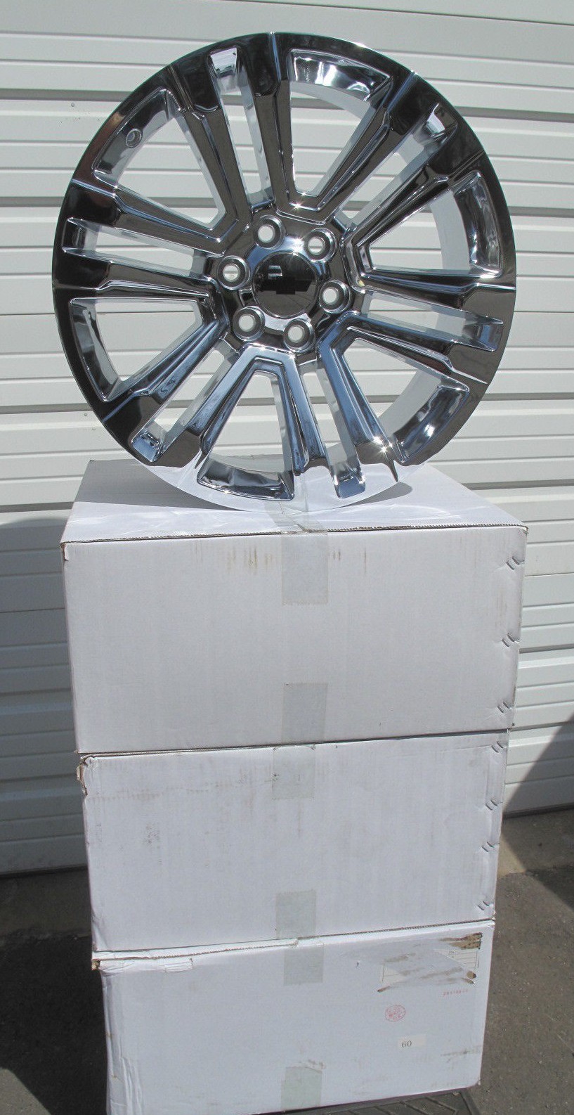 22" NEW CHEVROLET SILVERADO SUBURBAN FACTORY SPEC 4 CHROME WHEELS RIMS ...