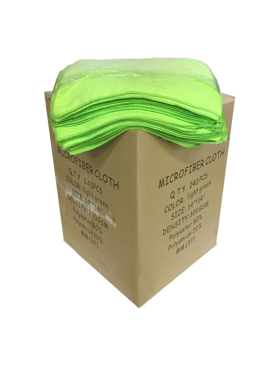 240 Green Microfiber 14"x14" Cleaning Detailing Cloths Towel Auto Car ...