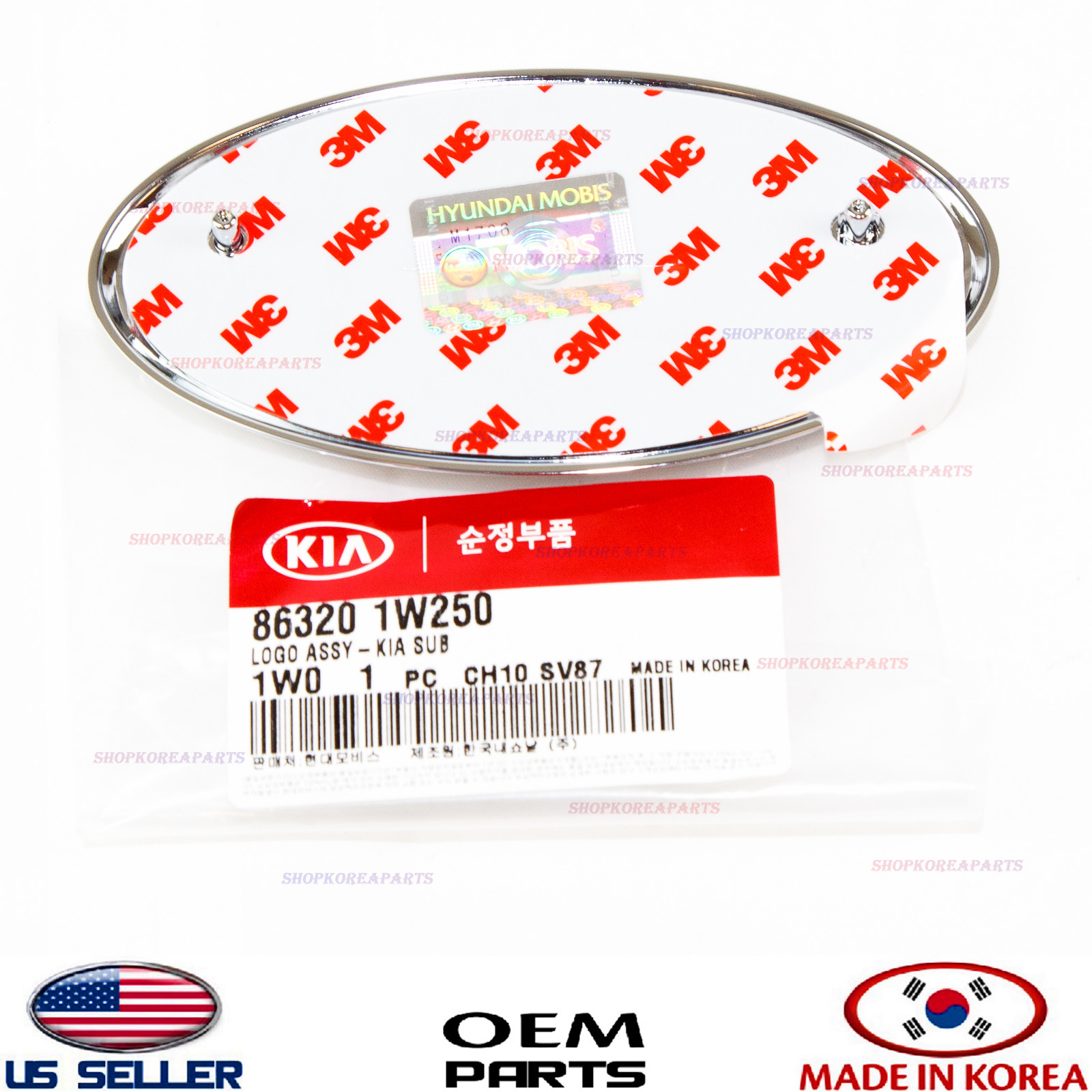 Genuine Emblem Hood Kia Logo Mark OEM Badge Ornament KIA *See ...