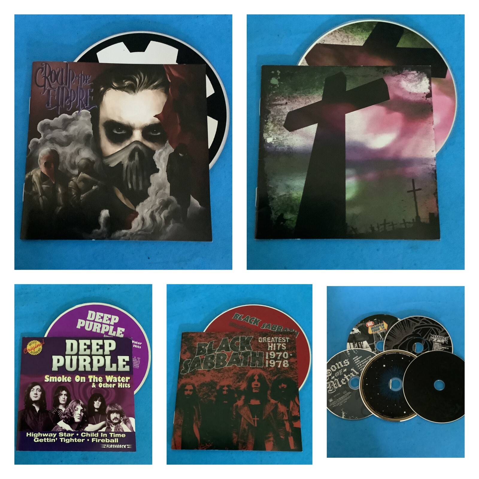 Metal CDs Lot of 9 2001-2015 Deep Purple Metallica Black Sabbath The ...
