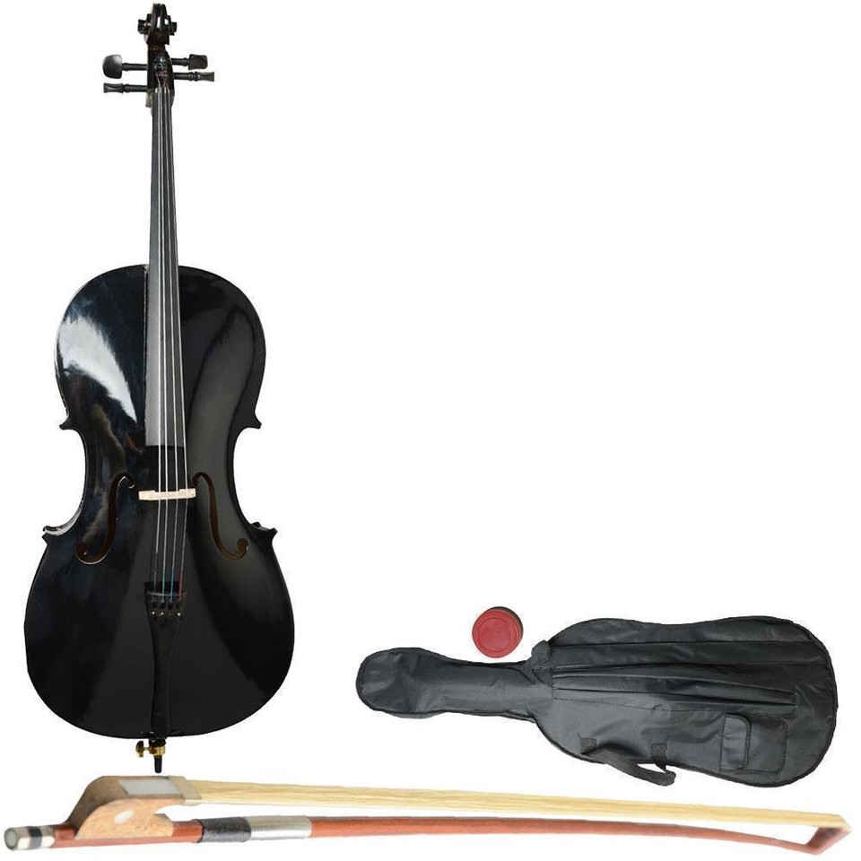 Cello 4/4 Full Size Wood Acoustic Cello School Band With Bag Bow Rosin ...
