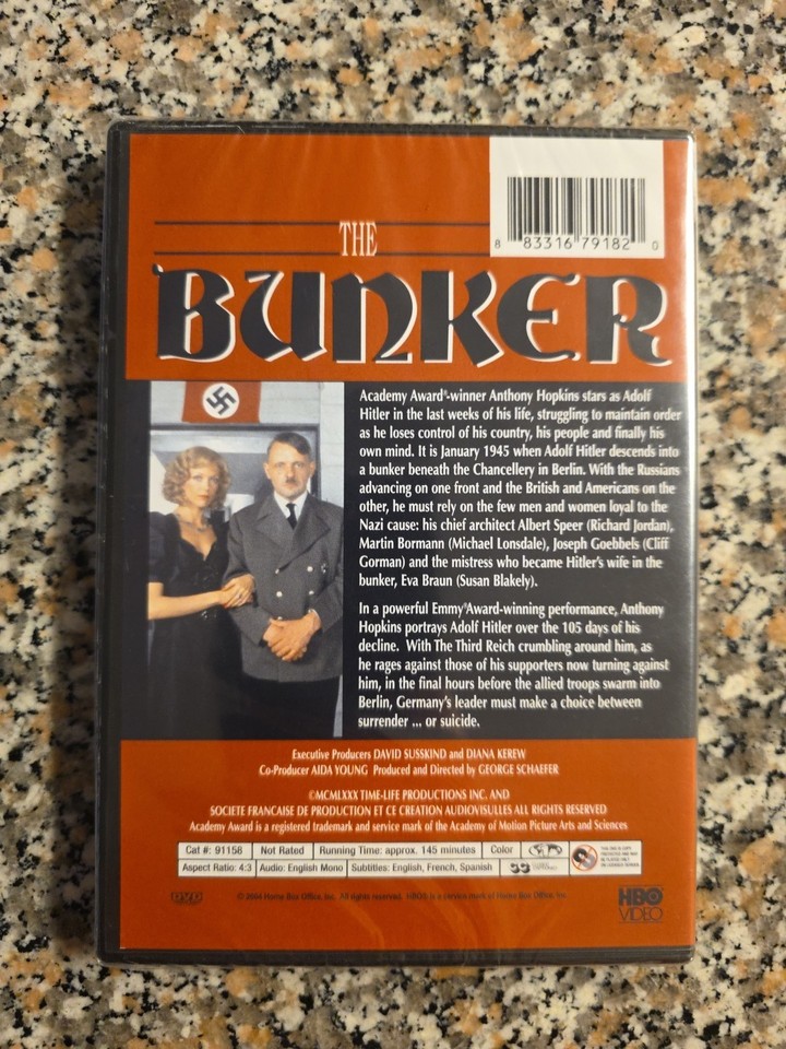 NEW & SEALED The Bunker DVD 2006 Anthony Hopkins Adolf Hitler WWII ...