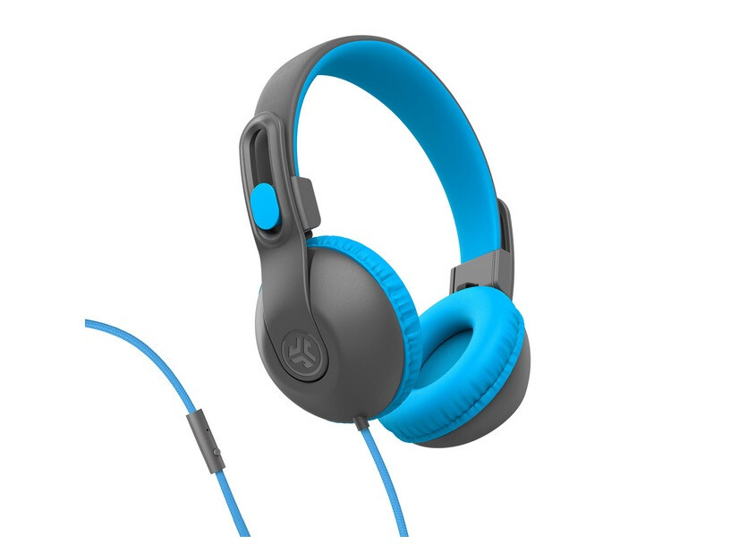 JLab JBuddies Studio 2 On-Ear Headphones, Gray/Blue, HKSTU2GRYBLU122 ...