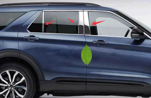 Chrome Steel Car Window BC Pillar Panel Cover Trim For Ford Explorer 11 ...