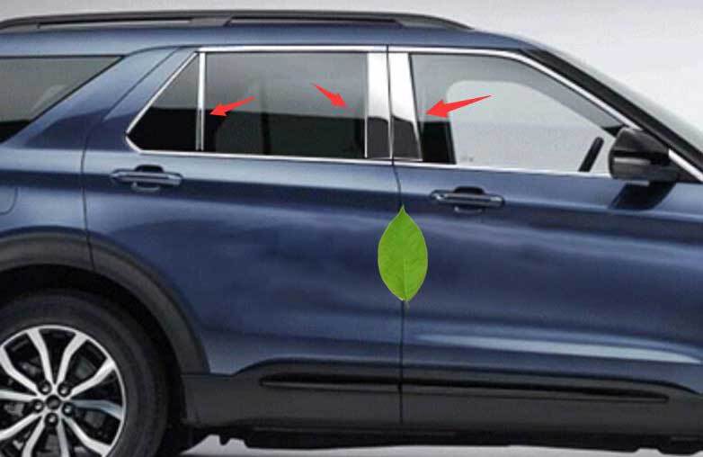Chrome Steel Car Window BC Pillar Panel Cover Trim For Ford Explorer 11 ...