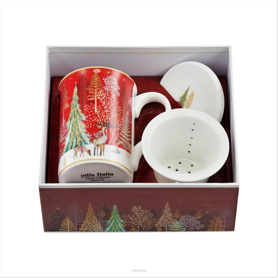 2-Piece Set Porcelain Mugs 300 Ml In Natale Gift Box Christmas Gift ...