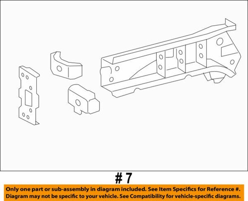 57017-52060 Toyota Reinforcement sub-assy, front side member, lh ...