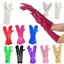 Women's Satin Long Gloves Opera Wedding Bridal Evening Party Prom ...