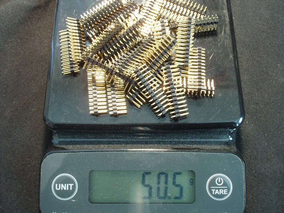 50 Grams Gold Plated Headers Connectors Pins Salvage Recovery Scrap CPU ...