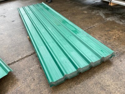 Old Stock Clearance! Pinewood Green 32/1000 Box Profile Steel Roofing ...