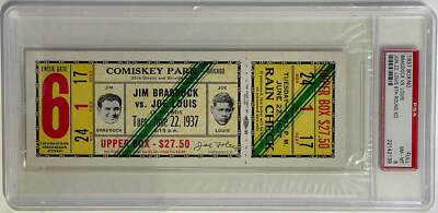 1937 Joe Louis vs James Braddock Full Boxing Ticket PSA 8 | eBay