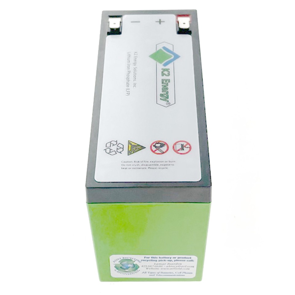2pc K2 Energy 12V 7Ah LiFEPO4 Battery for Golf Carts, Backup Systems ...