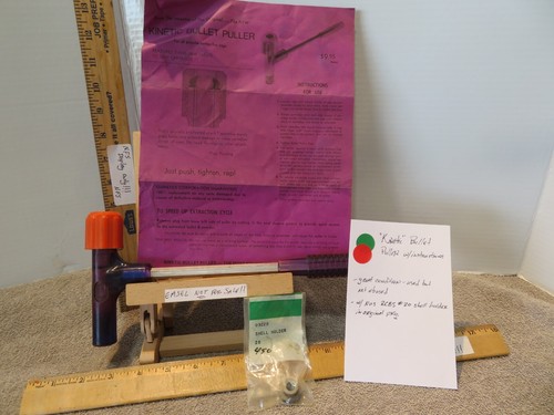 "Kinetic" (hammer) type Bullet Puller w/instructions & RCBS #20 shell ...