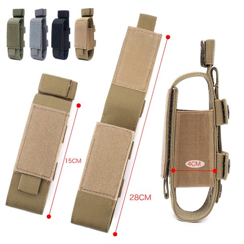 Outdoor Tactical Molle Pouch Bag Flashlight Tools Storage Carrier ...