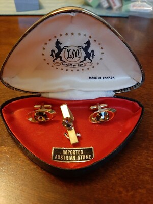 Lord Madison , Made In Canada With Austrian Stone . Cufflinks And Tie ...