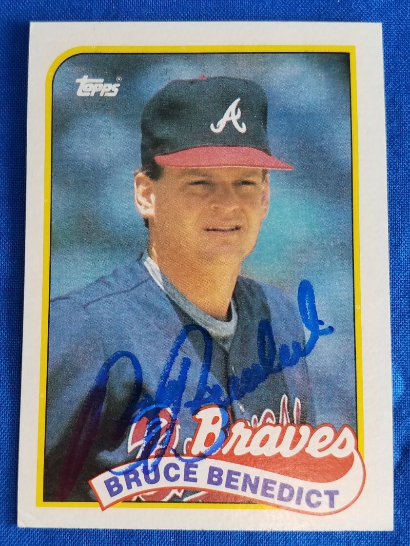 1989 Topps Bruce Benedict Autographed Signed #778 Baseball Card Atlanta ...
