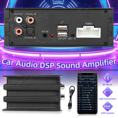CAR AUDIO DSP AMPLIFIER CAR 4-CHANNEL DSP EQ BLUETOOTH AUX | eBay