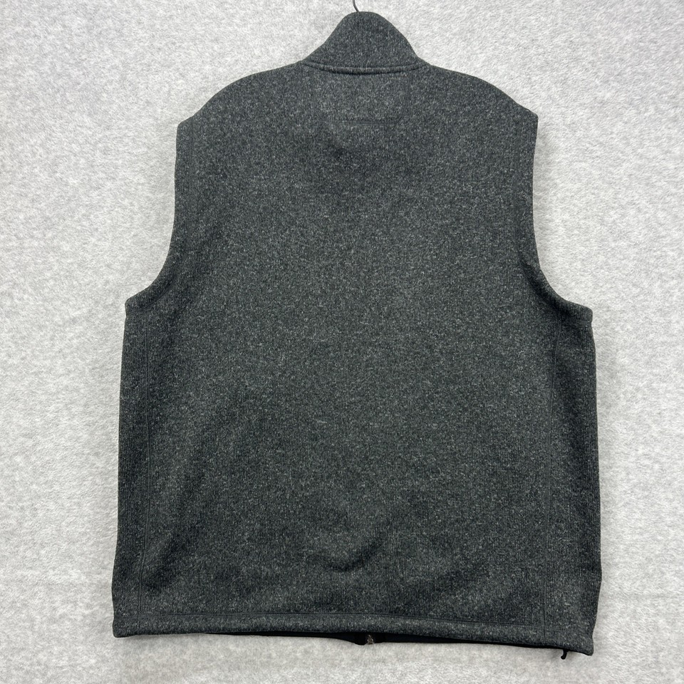 Polo Ralph Lauren Vest Mens XL Charcoal Fleece Mock Neck Full Zip ...