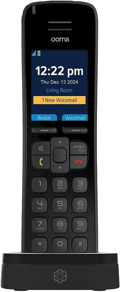 Ooma Telo Air Wireless Home Phone Service w/ 3 Cordless Handsets, Wi-fi ...