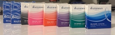 Waterman Paris Mini Fountain Pen Cartridges-selection of different ink ...