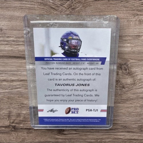 2022 Pro Set Draft #PSA-TJ1 Tavorus Jones Rookie Autograph Rare Mint | eBay