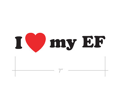 I LOVE MY EF DieCut Decal Sticker | eBay