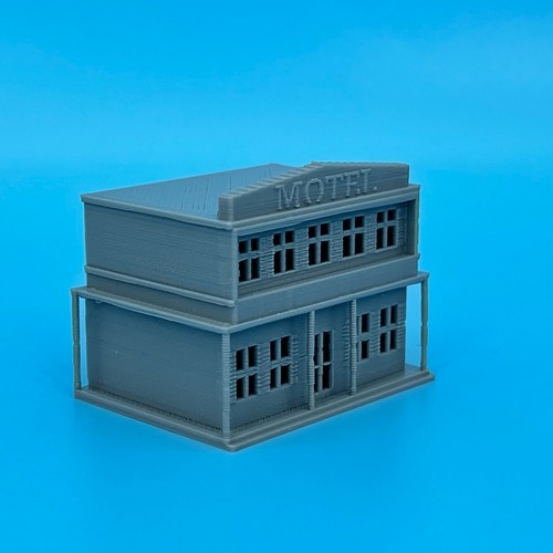 Western MOTEL Small Town Building HOLLOW ~ N Scale 1:160 Trackside ...
