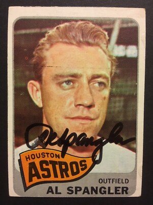 Al Spangler Astros Signed 1965 Topps Baseball Card #164 Auto Autograph ...