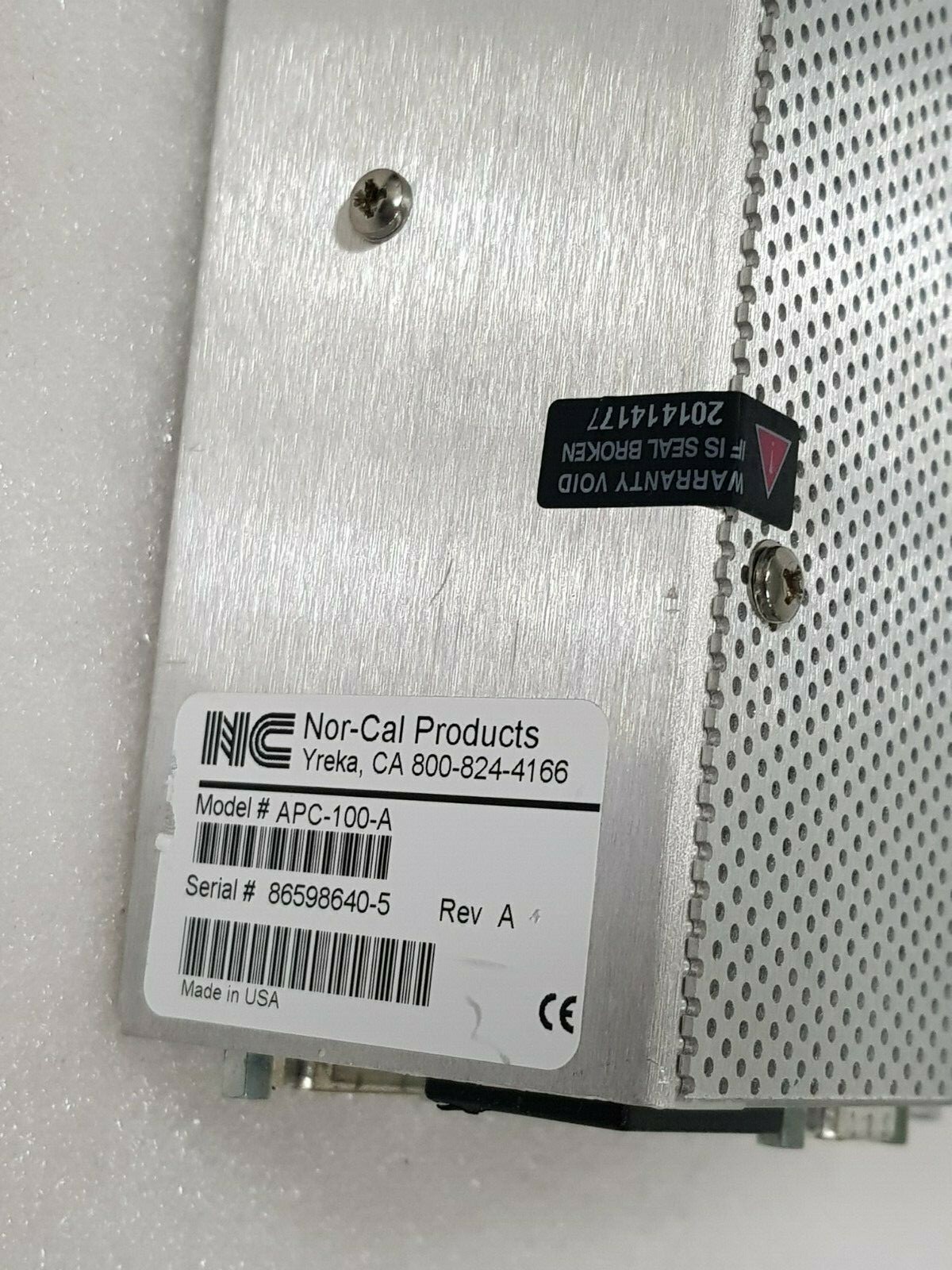 NC NOR-CAL APC-100-A REV:A,INTELLISYS ADAPTIVE PRESSURE CONTROLLER FREE ...