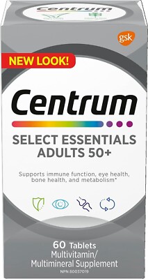 Centrum Adult Select Essentials Mulitvitamins/Minerals for 50+, 60 ...