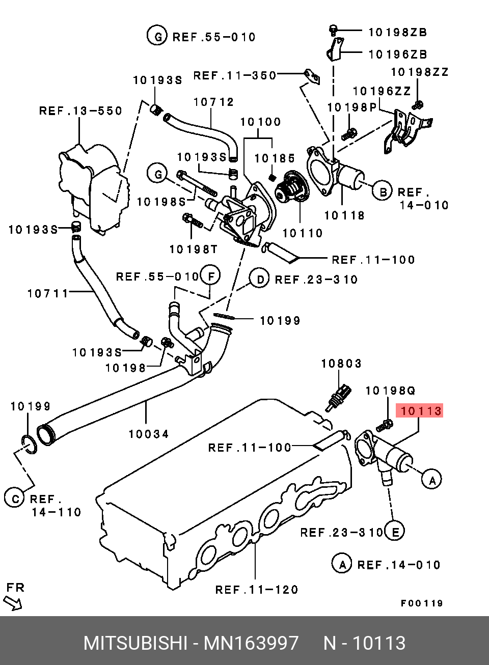 Genuine OE Bracket Brake Hose MN163997 for Mitsubishi MN16-3997 | eBay
