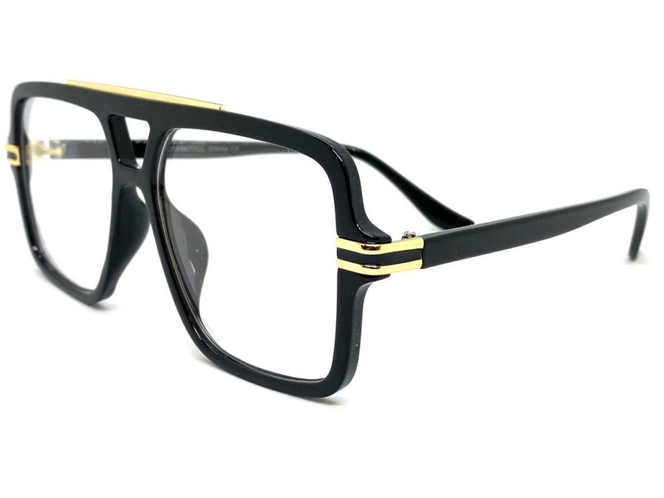 Men Classic Retro Hip Hop Rapper Style Clear Lens EYE GLASSES Black ...