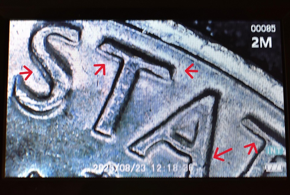 1974 Eisenhower Dollar Coin Multi Error DDO DDR Crater Anomaly Die ...