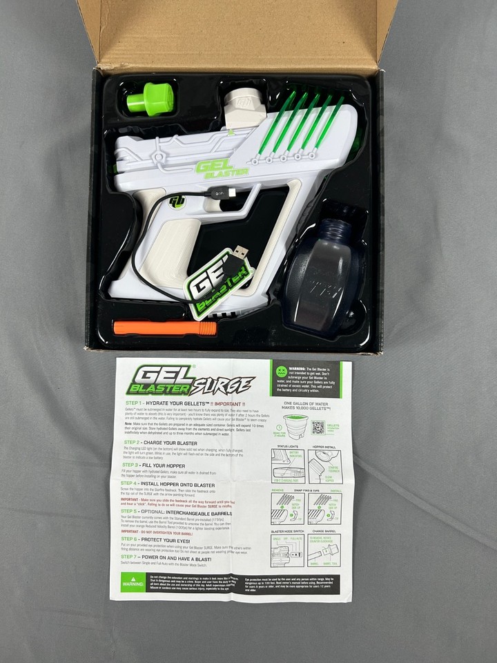 Gel Blaster Surge New Open Box No Gellets Added USB Charger Toy Blaster ...