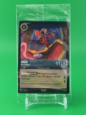 NEW 2025 D23 Gold Member Exclusive Iago Out of Reach Sealed Lorcana ...