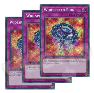 Yugioh - Widespread Ruin x 3 - 1st Edition Secret Rare NM - Free Holo ...