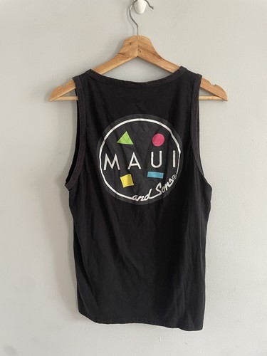 Maui and Sons Men’s Classic Cookie Logo Tank Top Official Black Size M ...