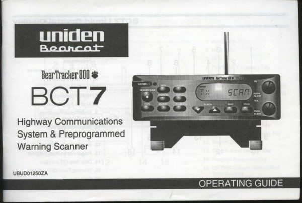 Uniden Beartracker 800 Bct7 Bct-7 Scanner Radio for sale online | eBay