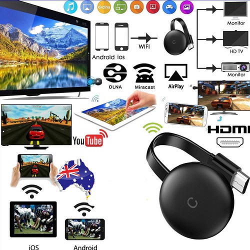 For Chromecast Google Wireless HDMI-Compatible HD Display Media ...