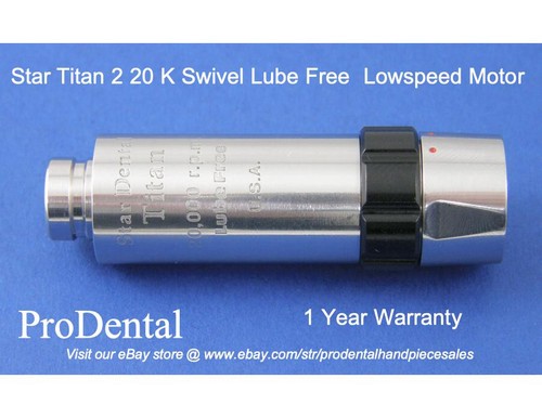 Star Titan 2 - 20,000 rpm Swivel Lube Free Dental Handpiece Motor ...