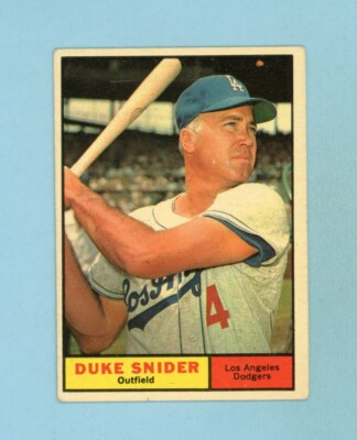 1961 Topps #443 Duke Snider Los Angeles Dodgers Baseball Card Vg/Ex | eBay