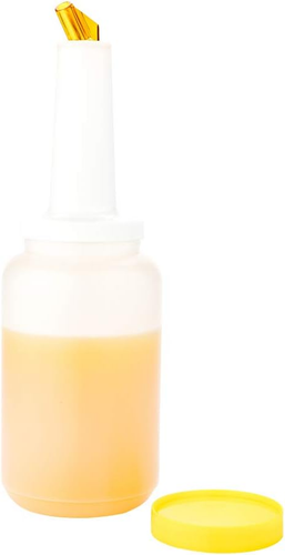 2.5 Qt Plastic Quick Pour Storage Container Bottle - with Yellow Spout ...
