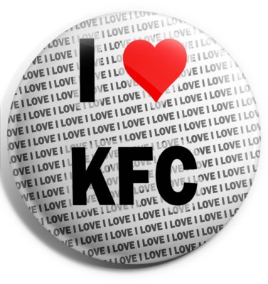 I Love KFC Pin Badge 3" 75mm - Gift - Birthday - Stocking Filler | eBay UK