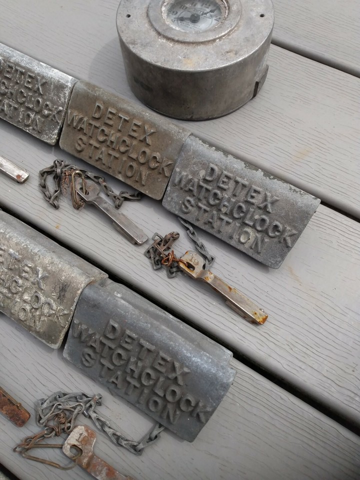 DETEX WATCHMANS GUARD Clock WATCHCLOCK With 6 Stations and 6 KEYS Free ...