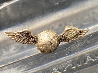 Vintage US Air Mail 1 inch Pilot wings sterling silver pin tie tack ...