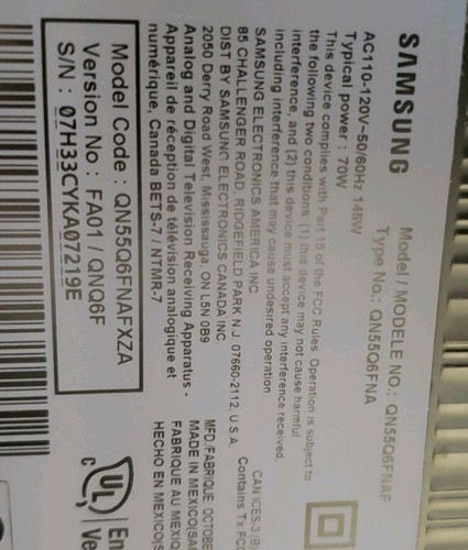 SAMSUNG BN44-00878C Power Supply UN55NU8000 QN55Q6FNAF QN55Q8FNAF Tech ...